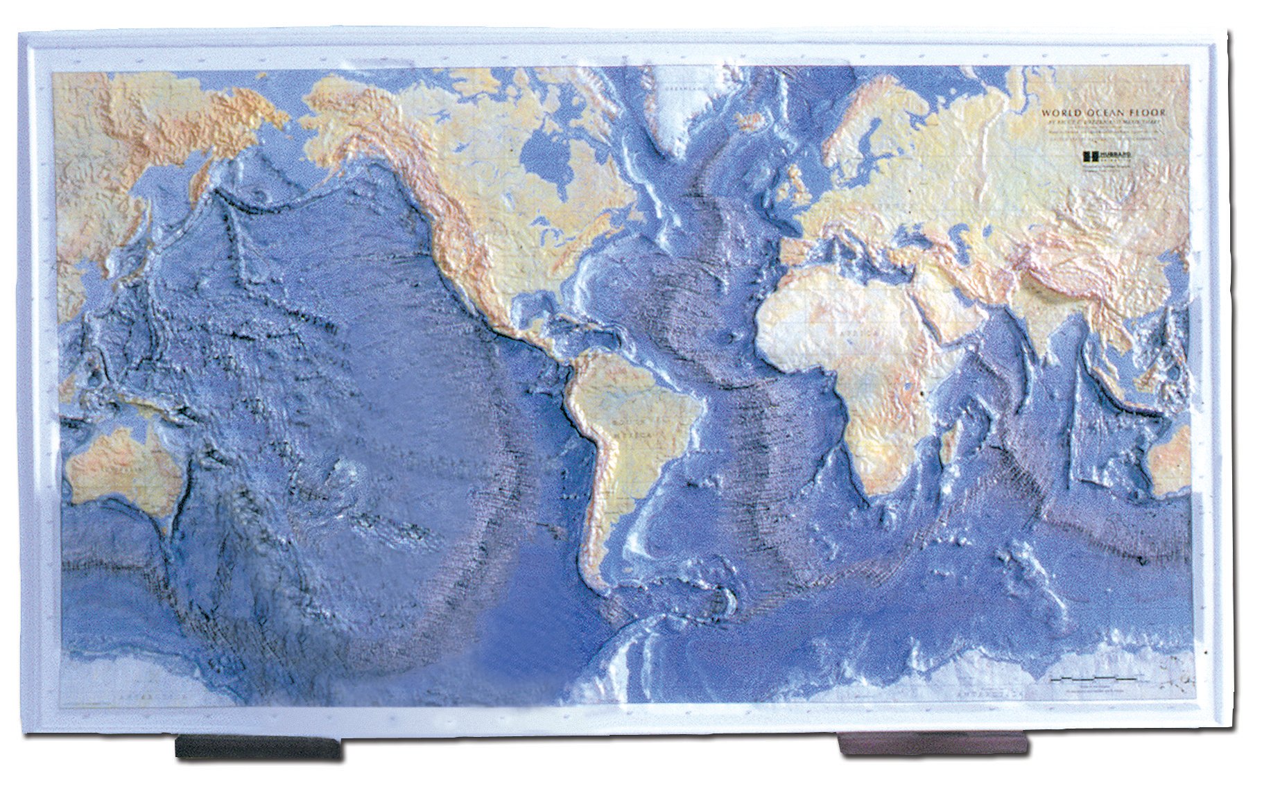 Hubbard Scientific Ocean Floor Raised Relief Map 26" x 39" | eBay