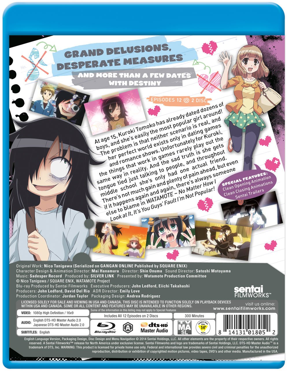 Watamote – The Complete Collection – REGION FREE | AnimeBlurayUK