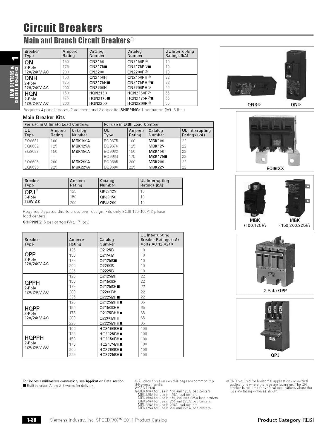 Купить Siemens QN2200 200-Amp 4 Pole 240-Volt Circuit Breaker в ...