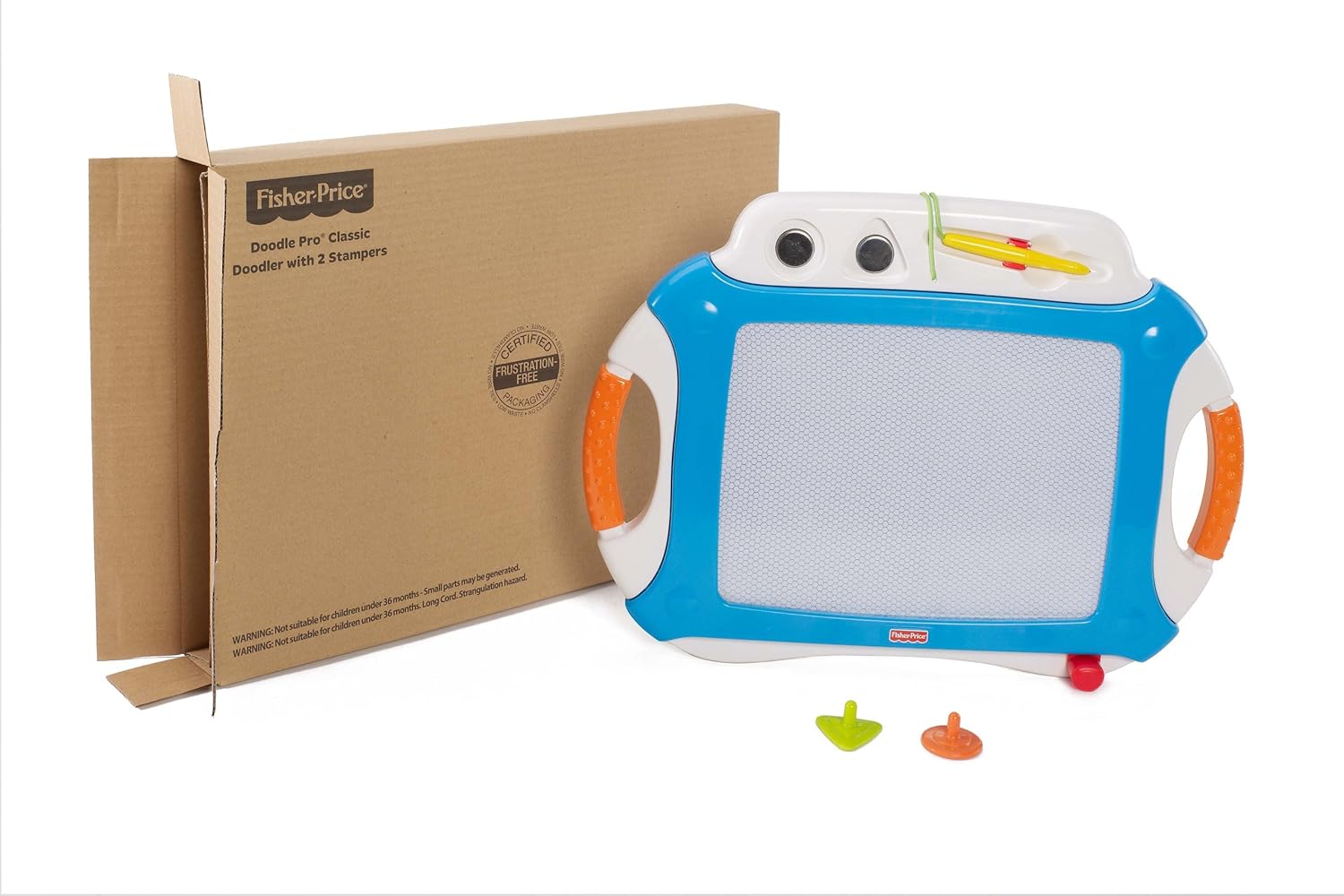 Fisher-Price Doodle Pro Classic Doodler with 2 Stampers, Blue , New ...