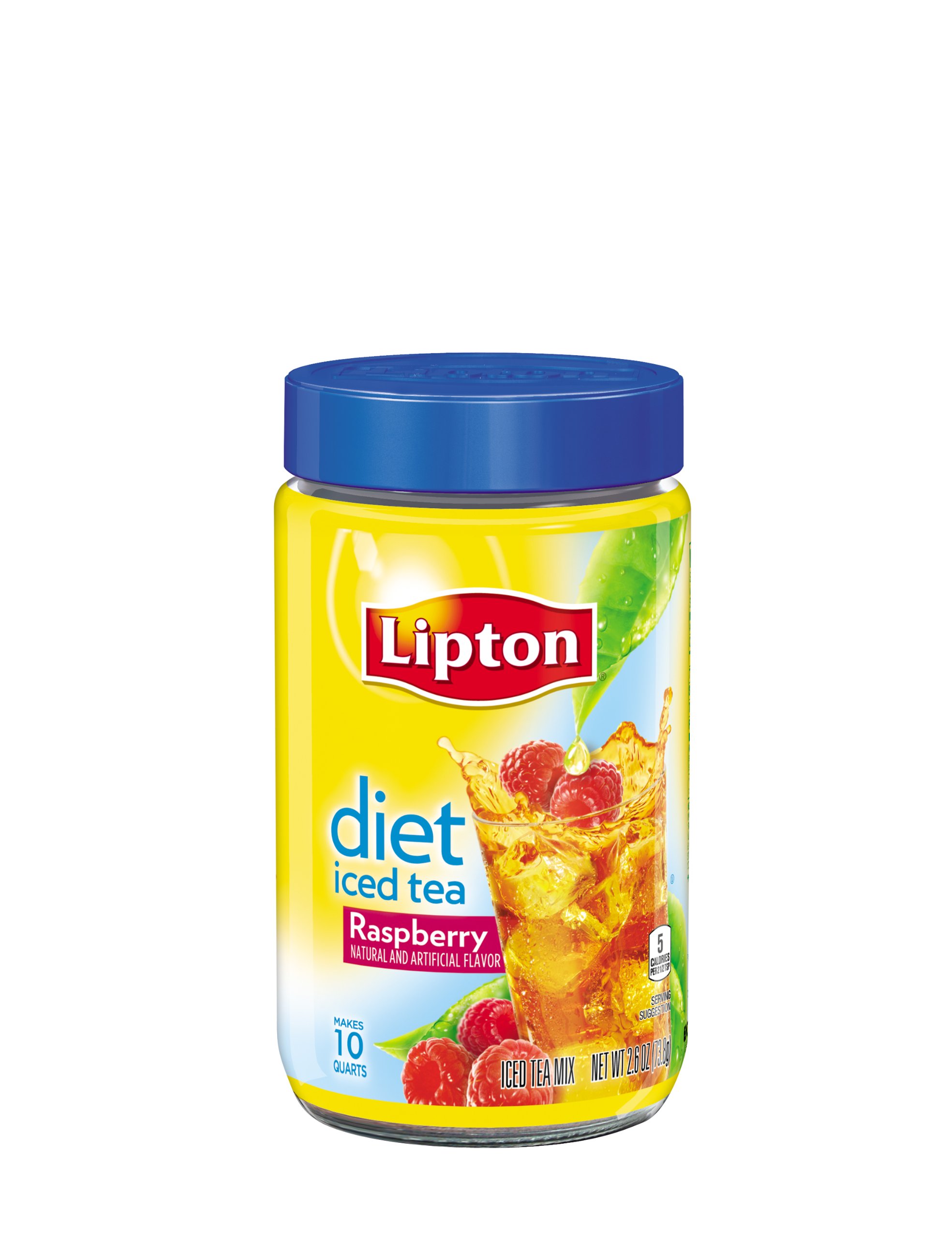 Lipton Iced Tea Mix, Diet Raspberry 10 qt (Pack of 4)