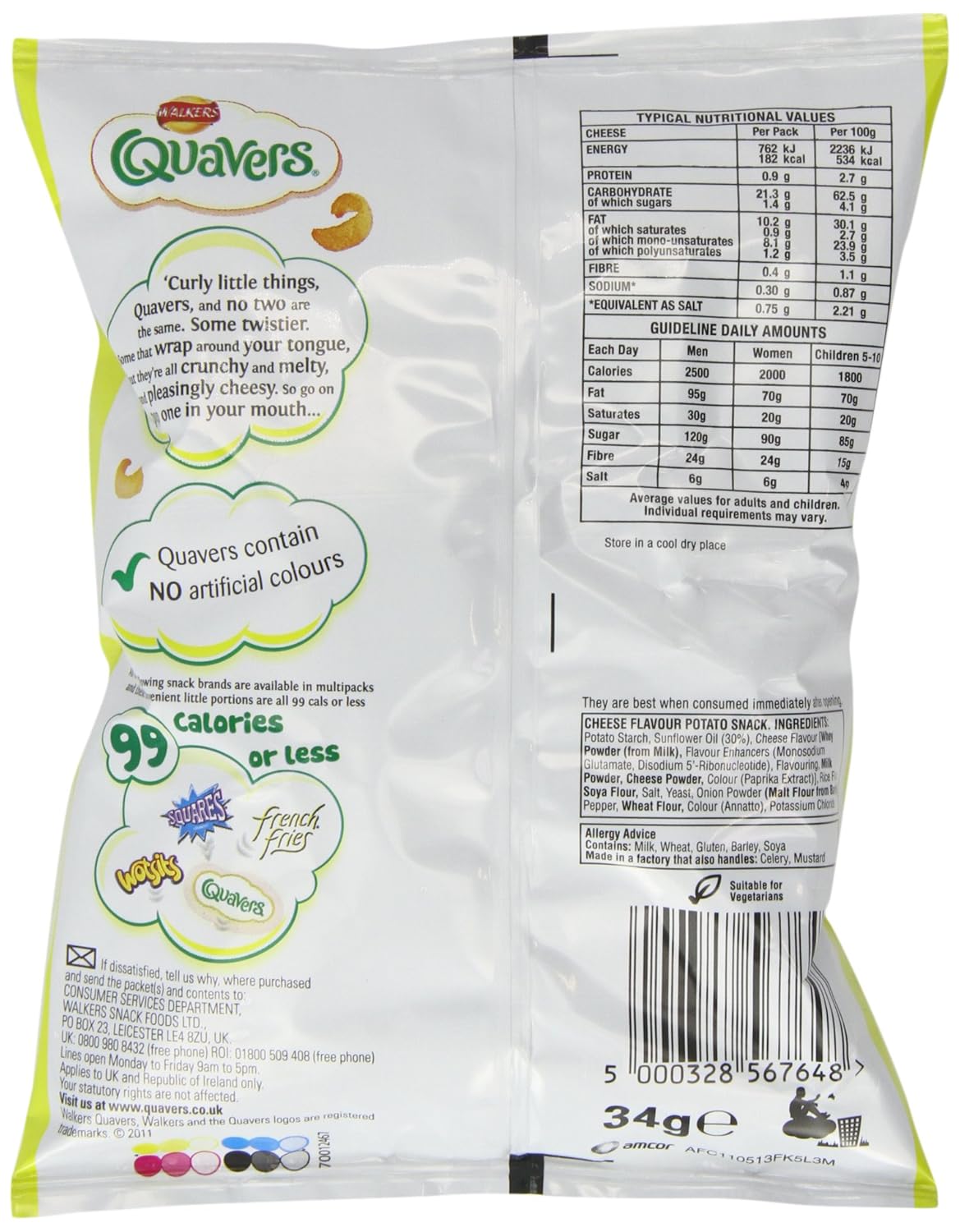Walkers Quavers (5pk) 10p @ B&M - HotUKDeals