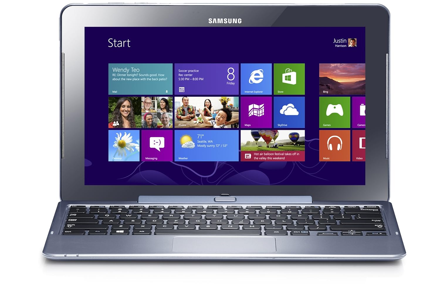 11.6" Samsung ATIV Smart PC 500T Touch Convertible Laptop Intel Atom ...
