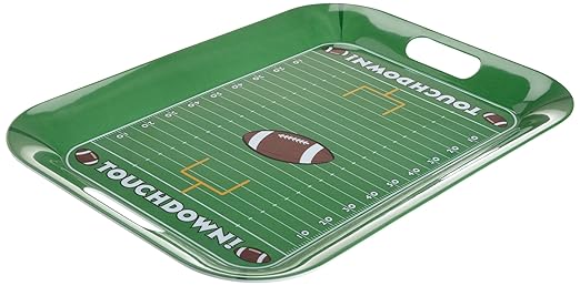 Game Day Football Field Melamine Serving Tray Handles Host Football ...