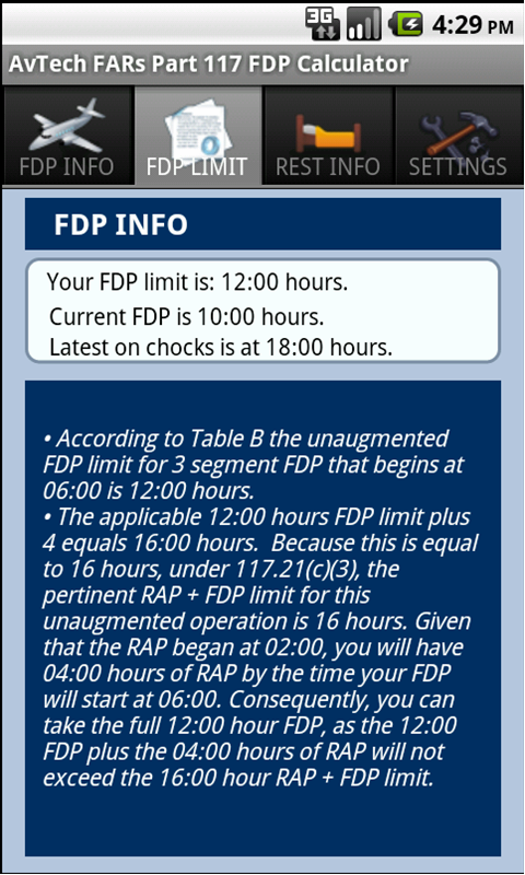 Amazon.com: FAR's 117 Flight Duty Period Calculator: Appstore for Android