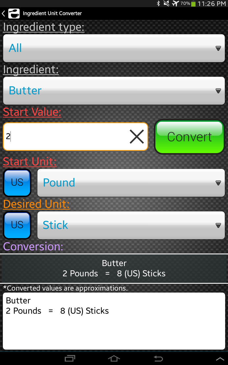 Recipe Calculator - Want It All