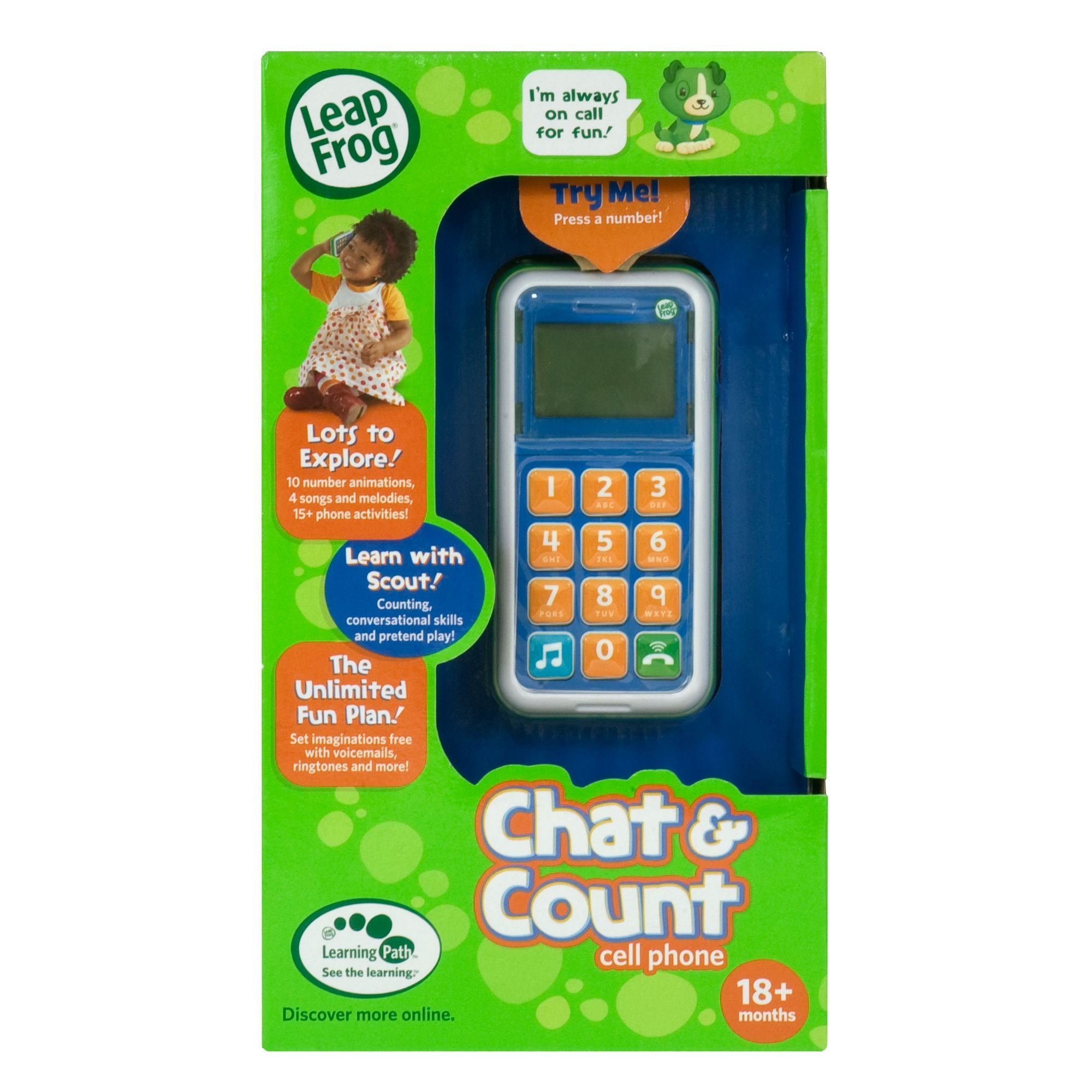 LeapFrog Chat and Count Cell Phone, Scout, Free Shipping, New | eBay