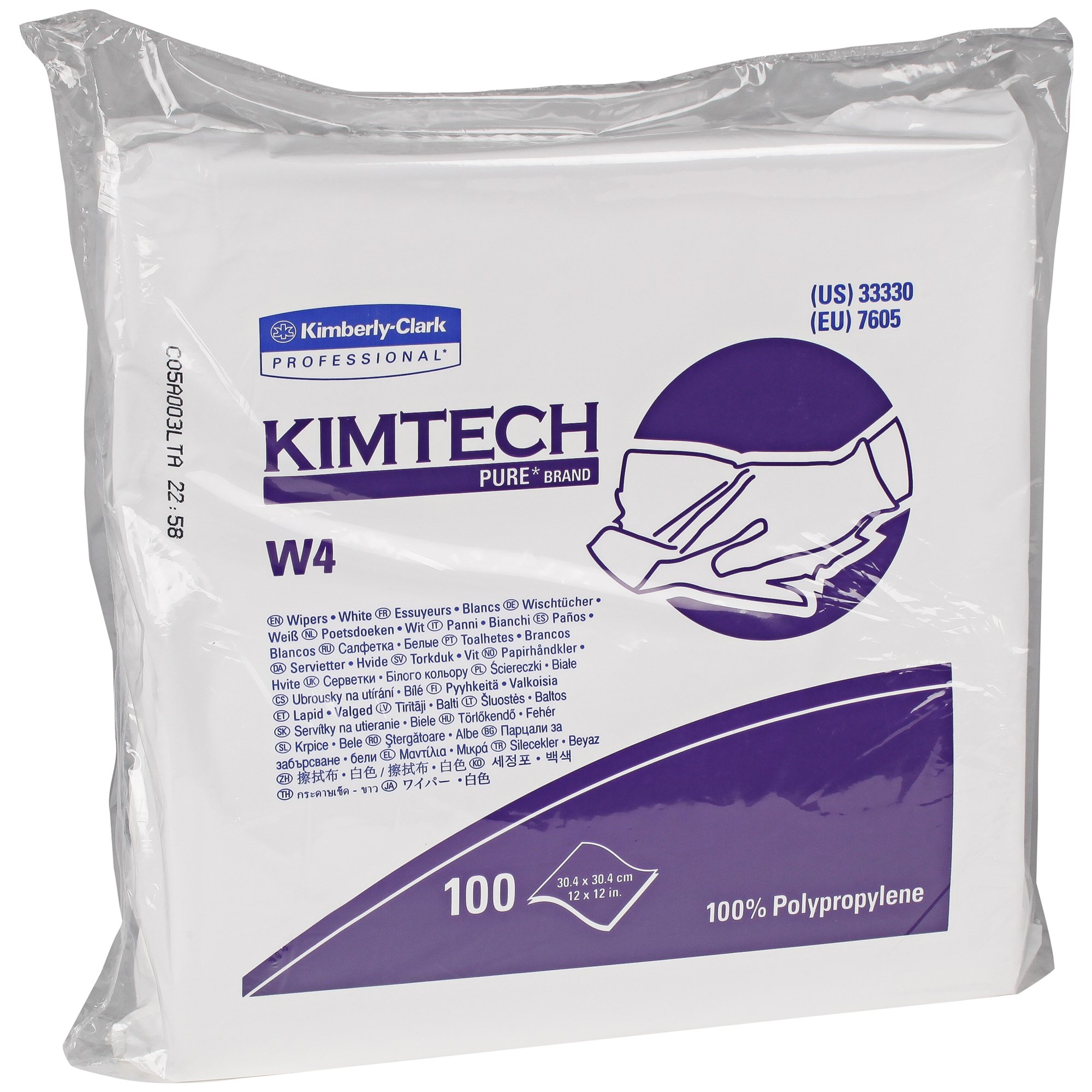 Kimtech Pure W4 Critical Task Wipers (33330) Anti-Stat Double Bag White ...