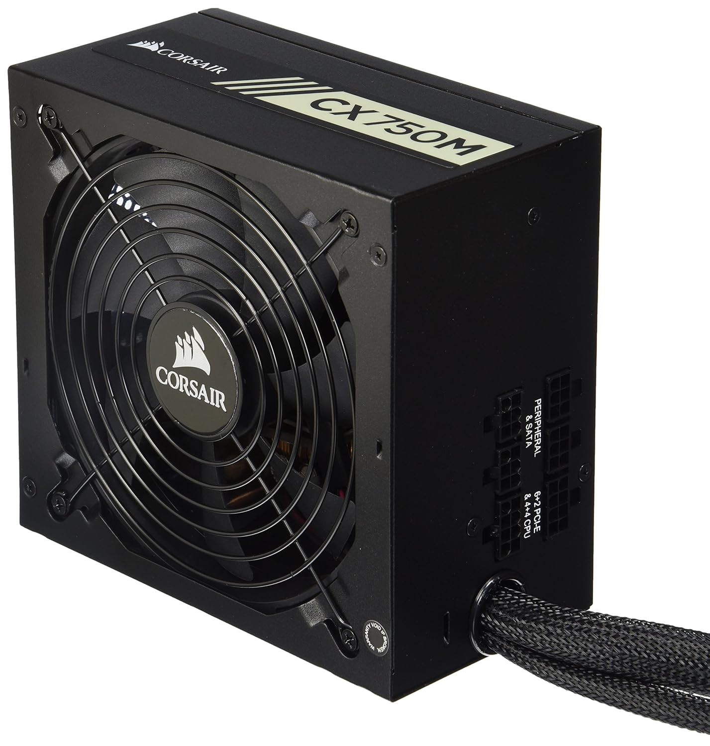 Corsair CX750M 750 Watt Semi Modular Power Supply, PC Computer Upgrade ...