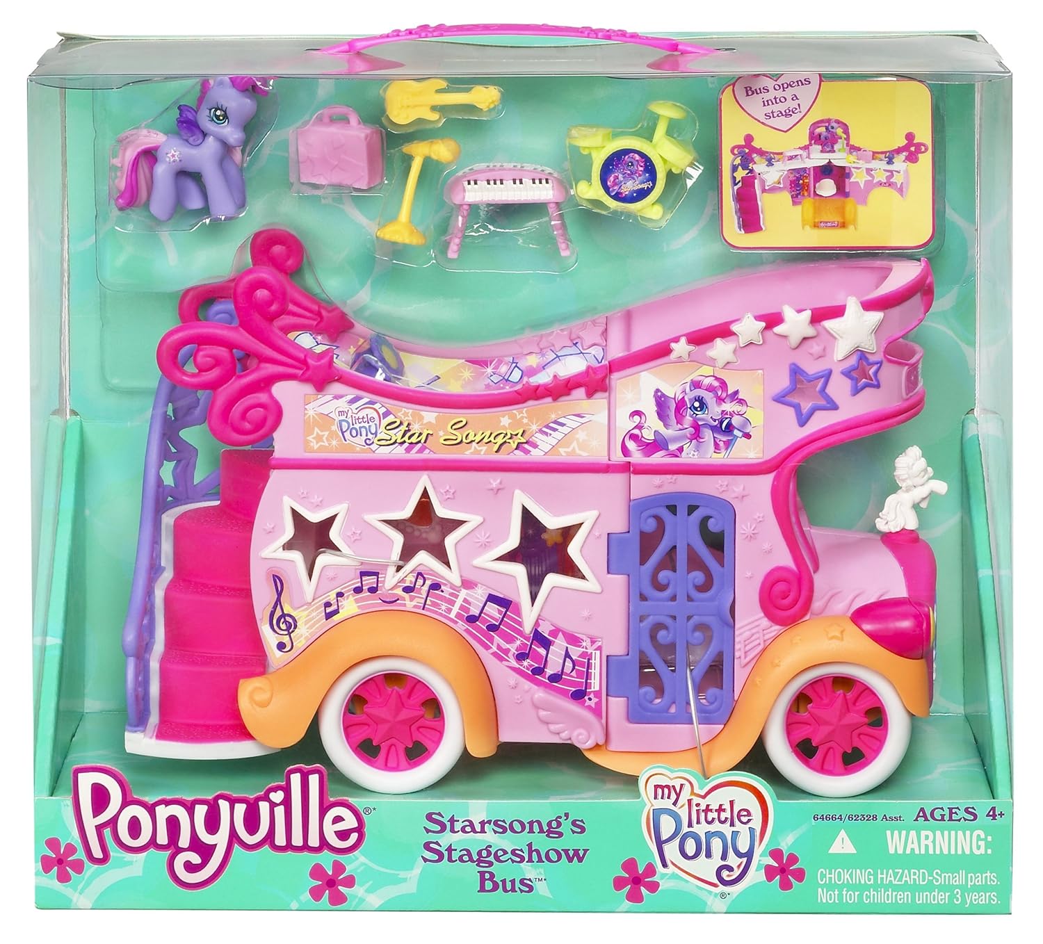 MY LITTLE PONY PONYVILLE STARSONG'S STAGESHOW BUS PLAYSET | eBay