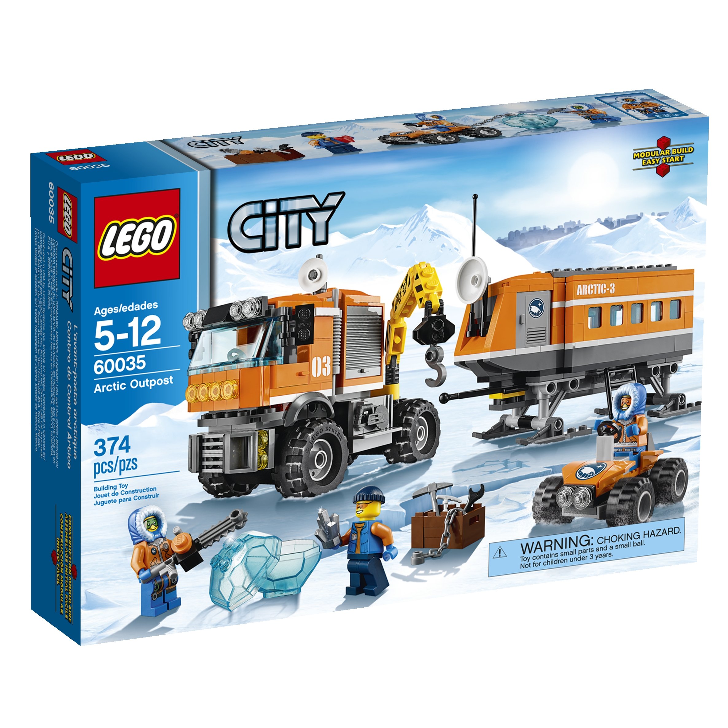 LEGO City Arctic Outpost Building Toy Arctic Explorer Mini Figures ...