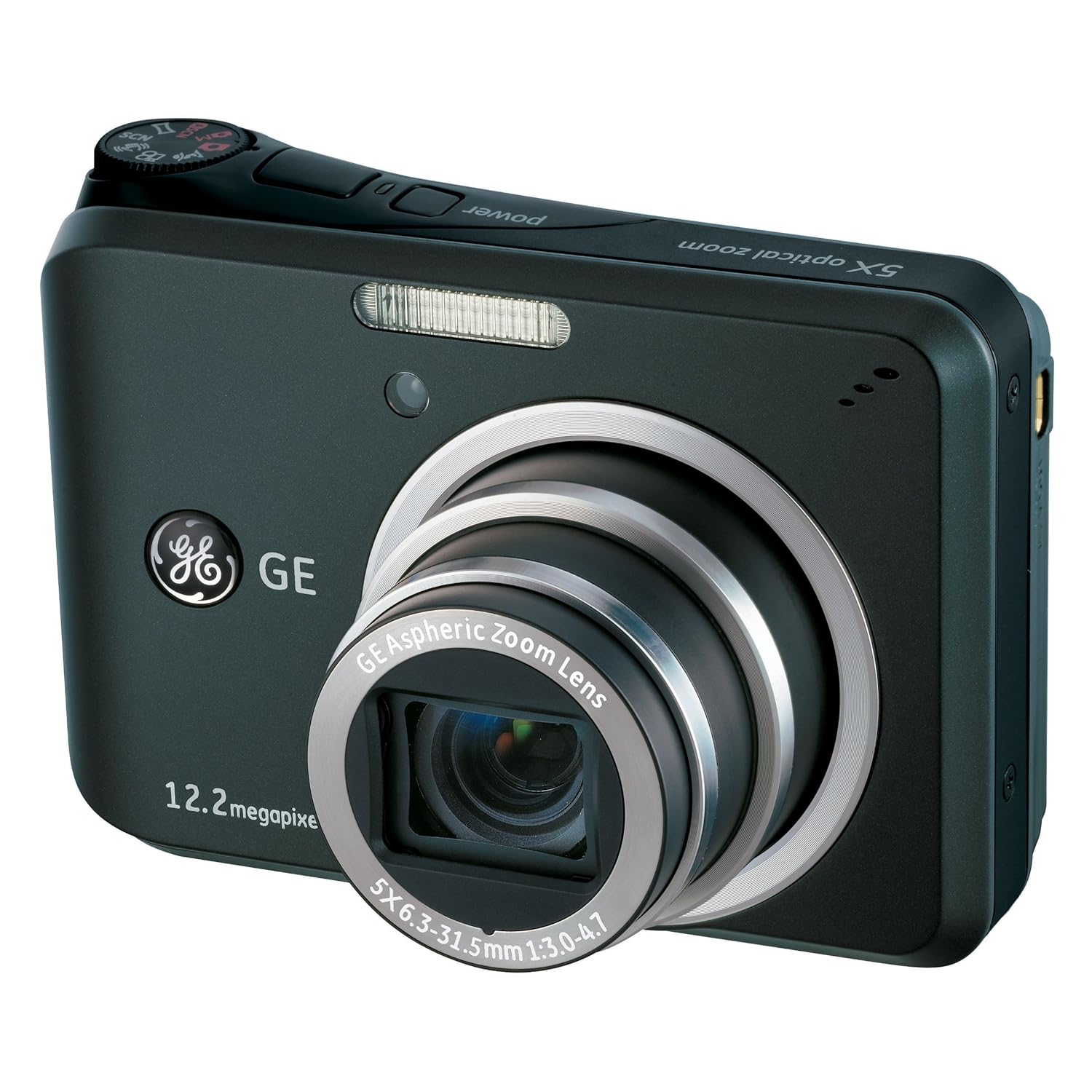 GE A1255 12MP Digital Camera w/5X Optical Zoom, 2.7" LCD + Carrying Bag ...