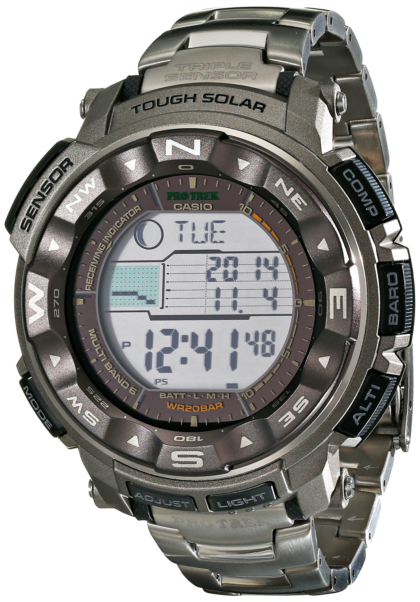 CASIO PRW2500T-7CR Pro-Trek Series Watch Titanium Band Tough Solar ...