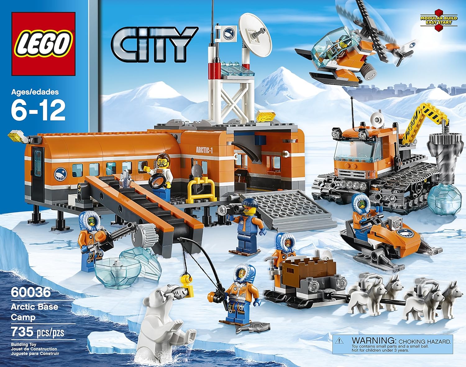 LEGO City Arctic Base Camp 60036 Building Toy из США